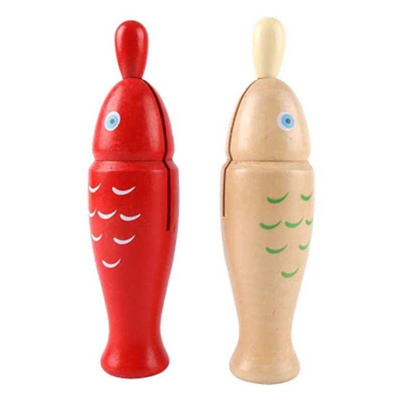 2 Pcs Wooden Fish Toys Percussion Instrument Music... – Grandado
