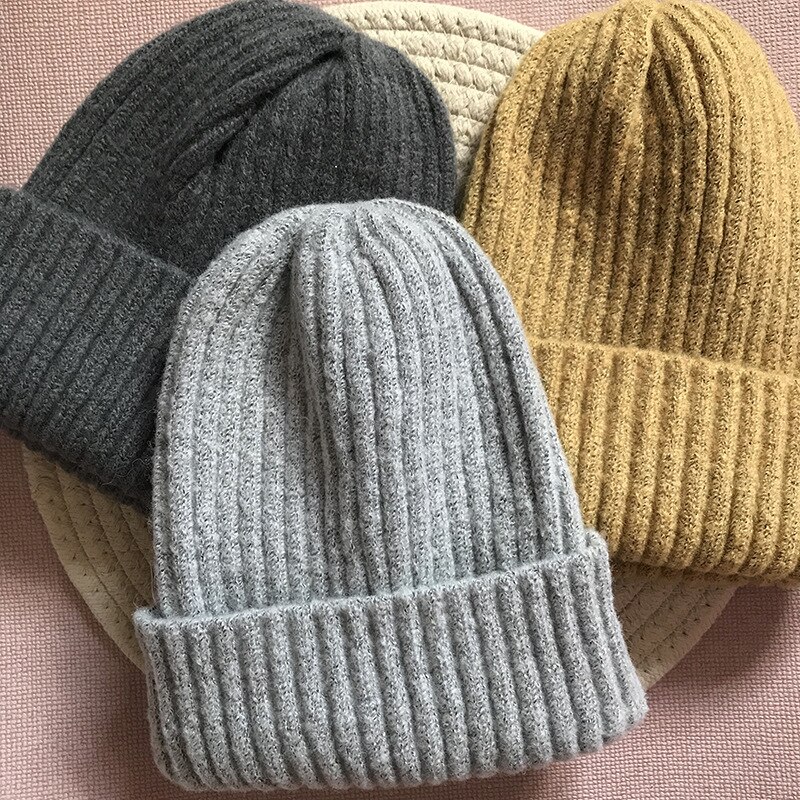 Wollen Muts Effen Kleur Hoed – Vicedeal