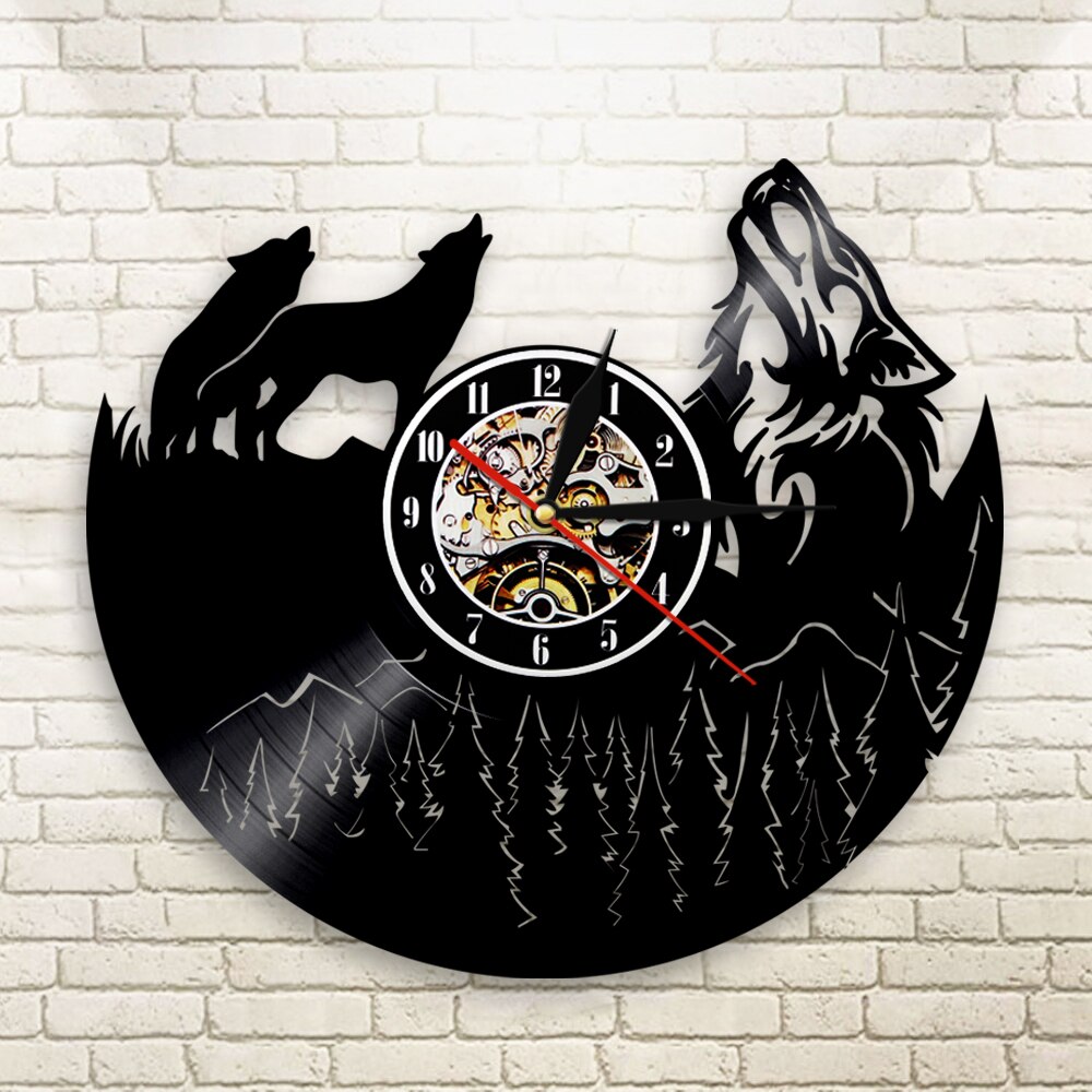 Decorative Clock Modern Wolf Watch Wolf Wall Clock... – Grandado