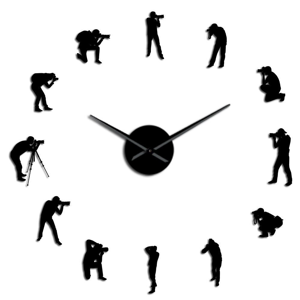 Photographers Modern Big Wall Clock Cameraman Phot... – Vicedeal