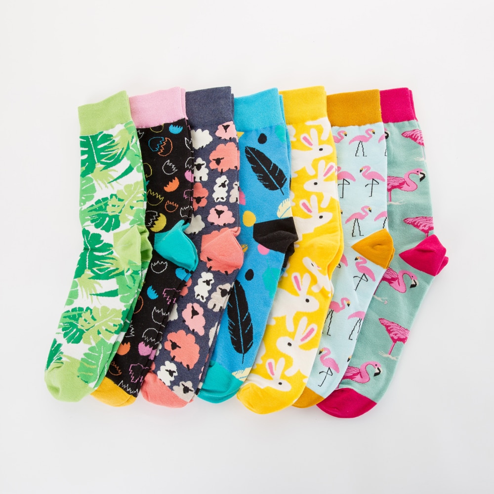 Jhouson 1 pair Novelty Men's Combed cotton Colorfu... – Grandado