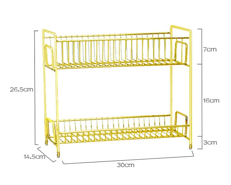 2 Layers Metal Cosmetics Storage Rack Bathroom Mak... – Vicedeal
