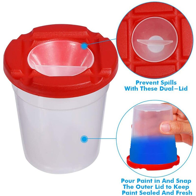 30 Pcs Paint Cups with Lids Paint Cups with Paint ... – Vicedeal