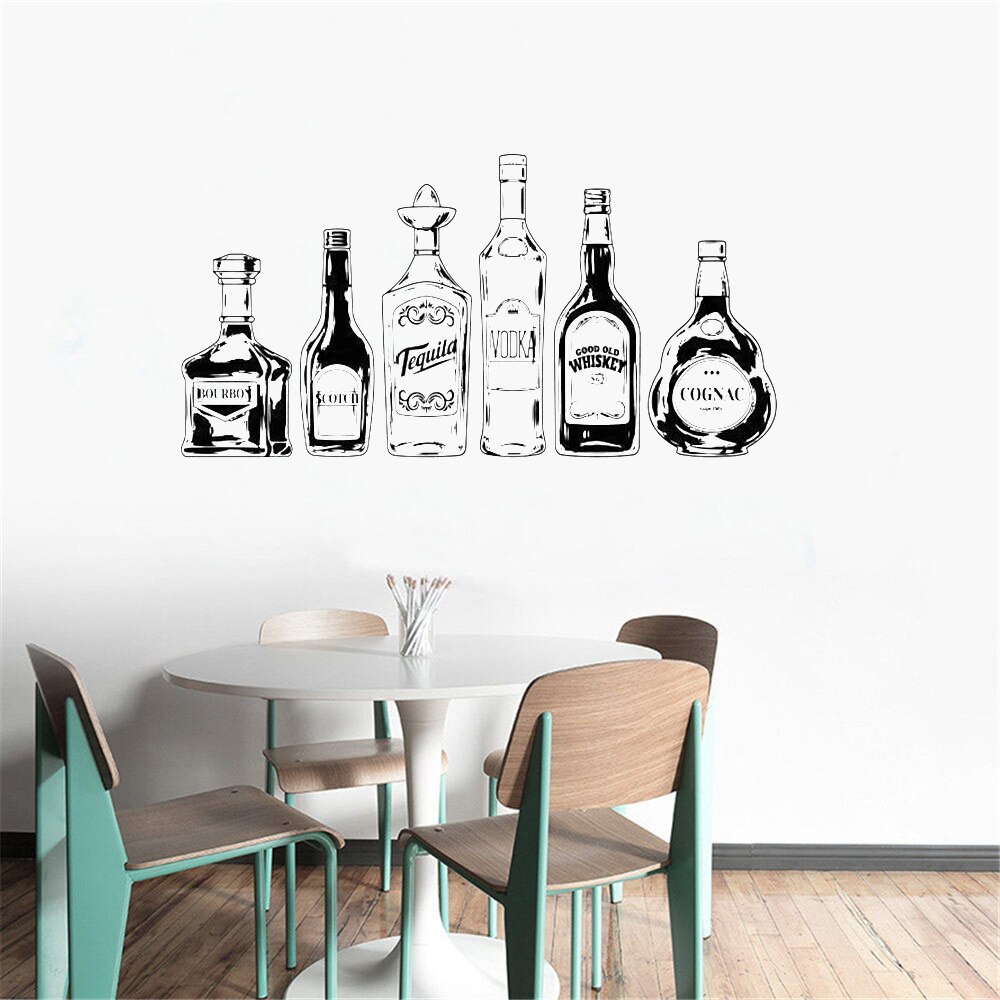 Wall Decal Irish Whiskey Bottle Vinyl Wall Sticker... – Grandado