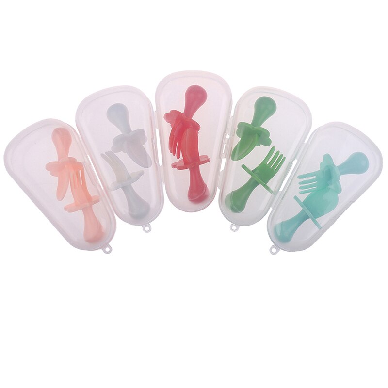 Baby Gebruiksvoorwerpen Voeden Lepel Vork Set Veil... – Grandado