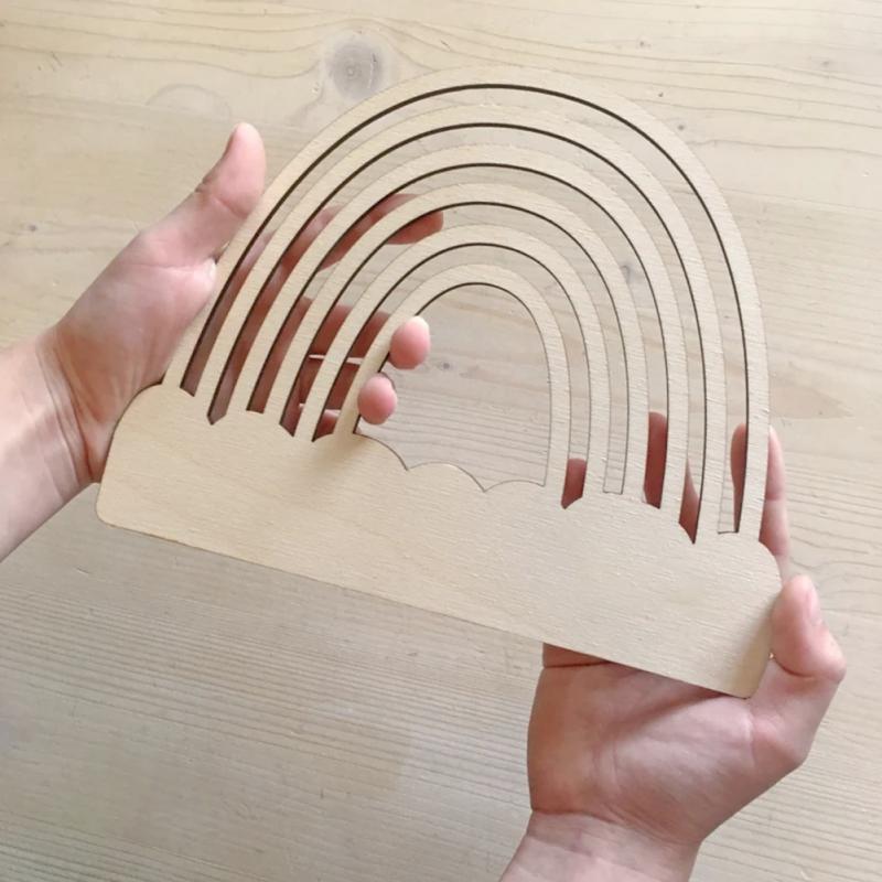 2pc DIY Wooden Handmade Rainbow Crafts Cloud Craft... – Grandado