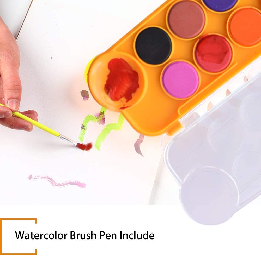12 Colors Watercolor Paint Set Artist Paint Palett... – Vicedeal