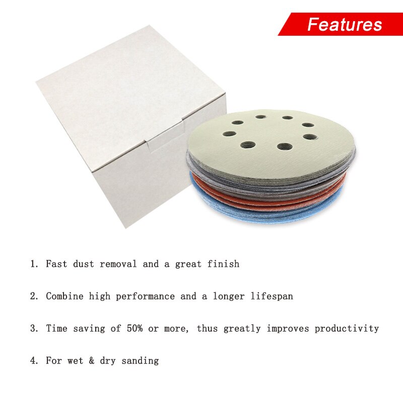 10PCS 5 Inch 125mm 8-Hole FV Superfine Wet/Dry Hoo... – Vicedeal
