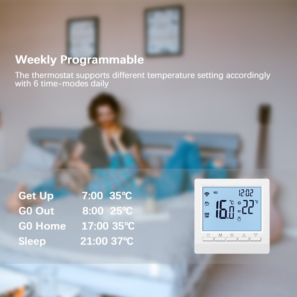 3A/16A Smart WiFi Thermostat for Electric Floor He... – Grandado