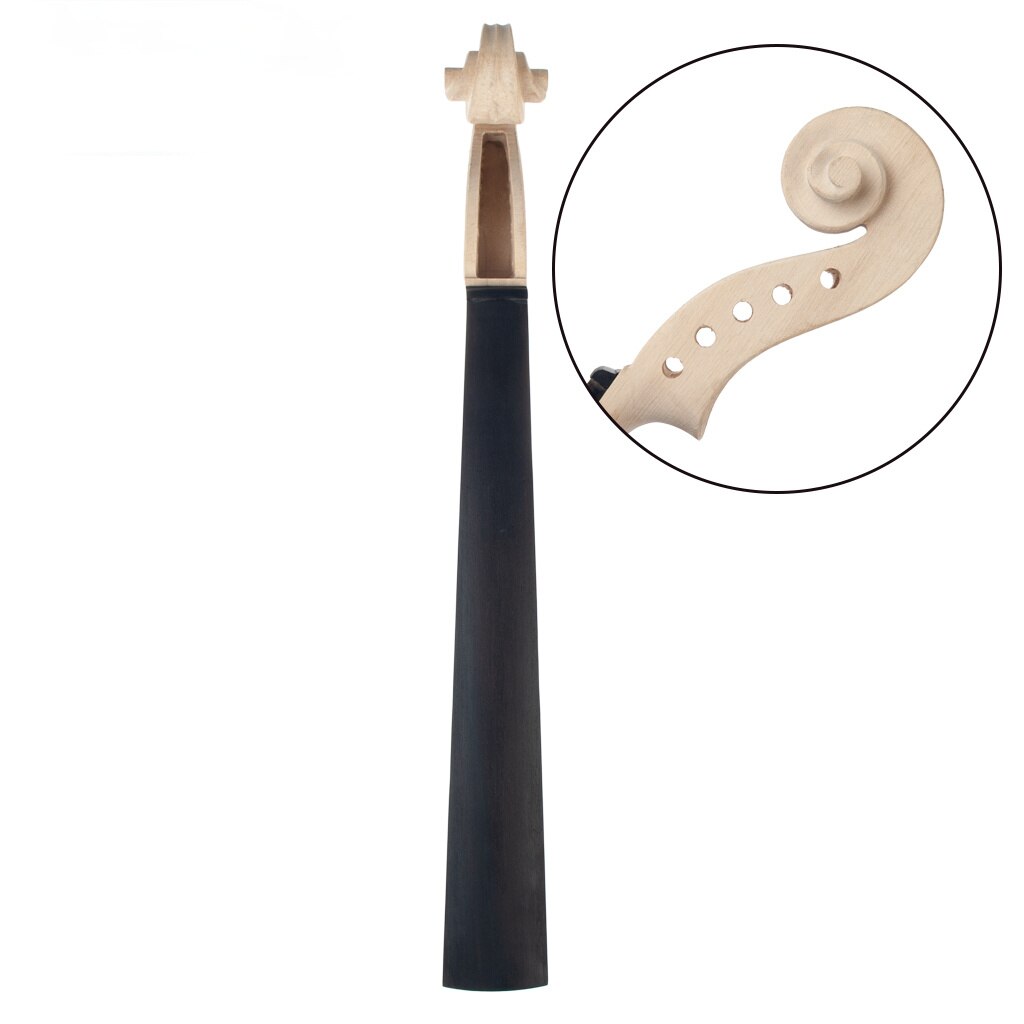LOMMI Unfinished 5 String Violin Neck Attached Ebo... – Grandado
