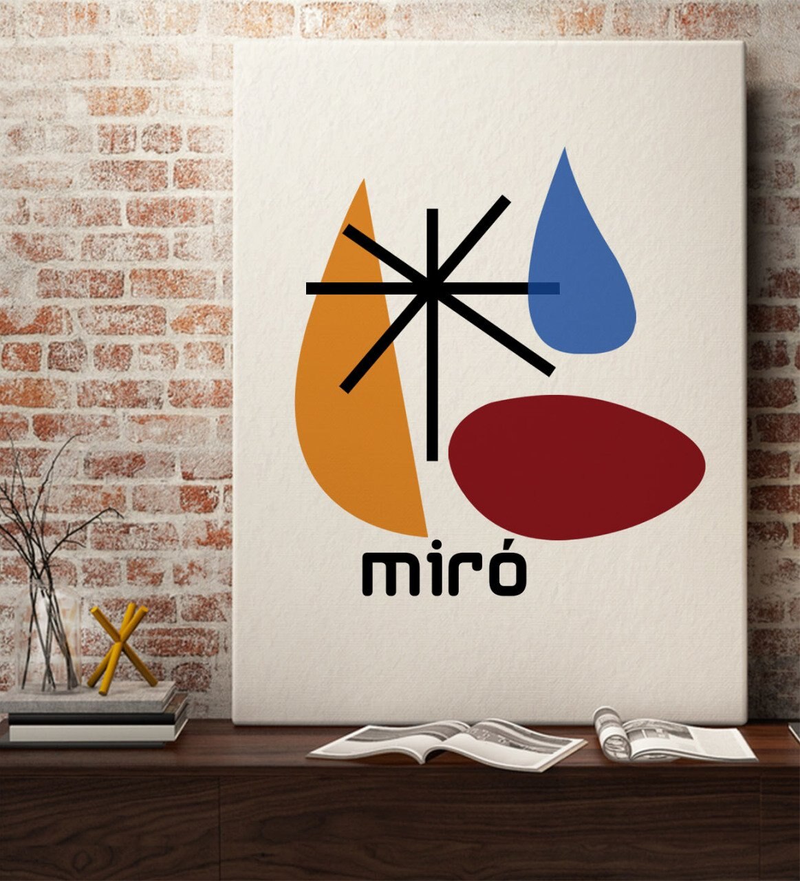 Miro Canvas Print 50X70Cm Woondecoratie Speciale H... – Vicedeal