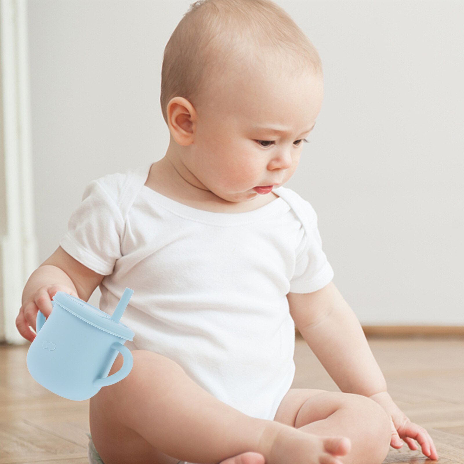 2pcs Silicone Sippy Cups with Straw Baby Toddler C... – Grandado