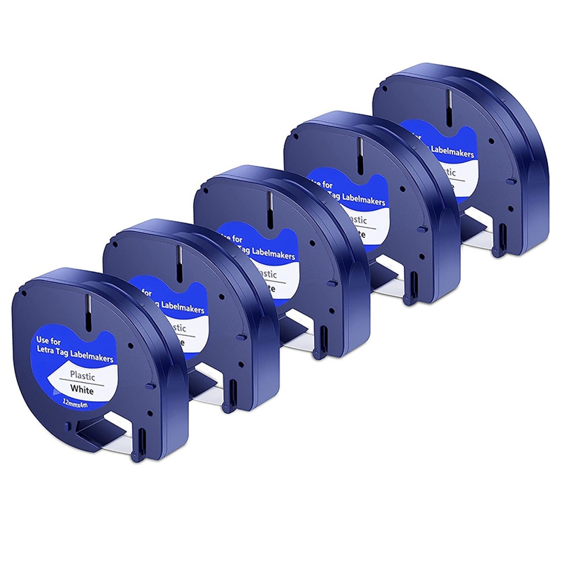 5-Pack Label Maker Tape For DYMO Letratag Refill P... – Grandado