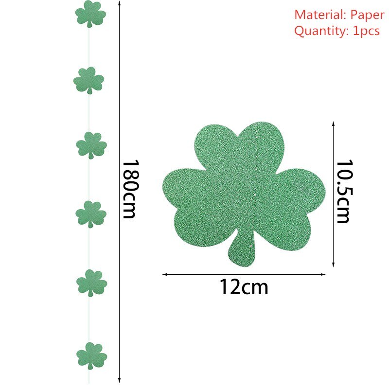 Four Leaf Clover Pull Flower Bunting Handmade Gree... – Grandado