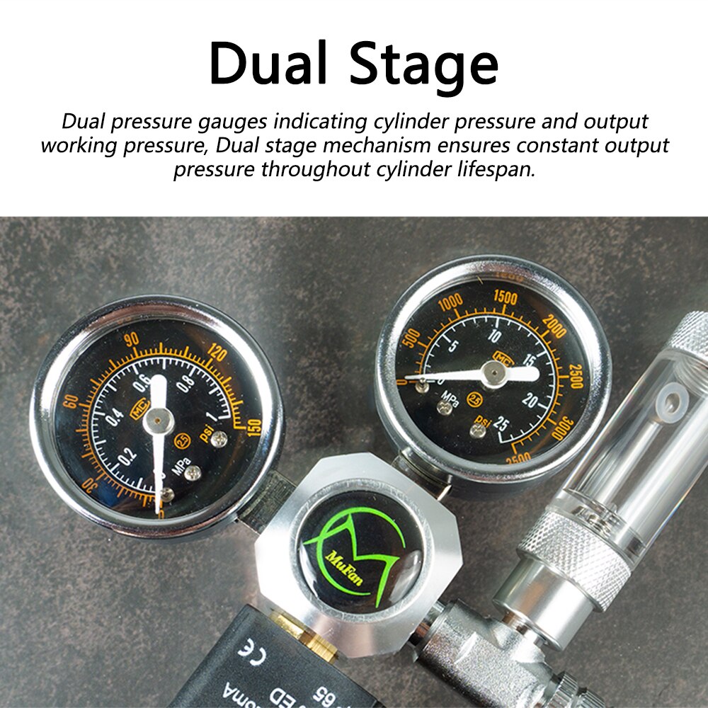 Dual Stage CO2 Regulators With Integrated Solenoid... – Vicedeal