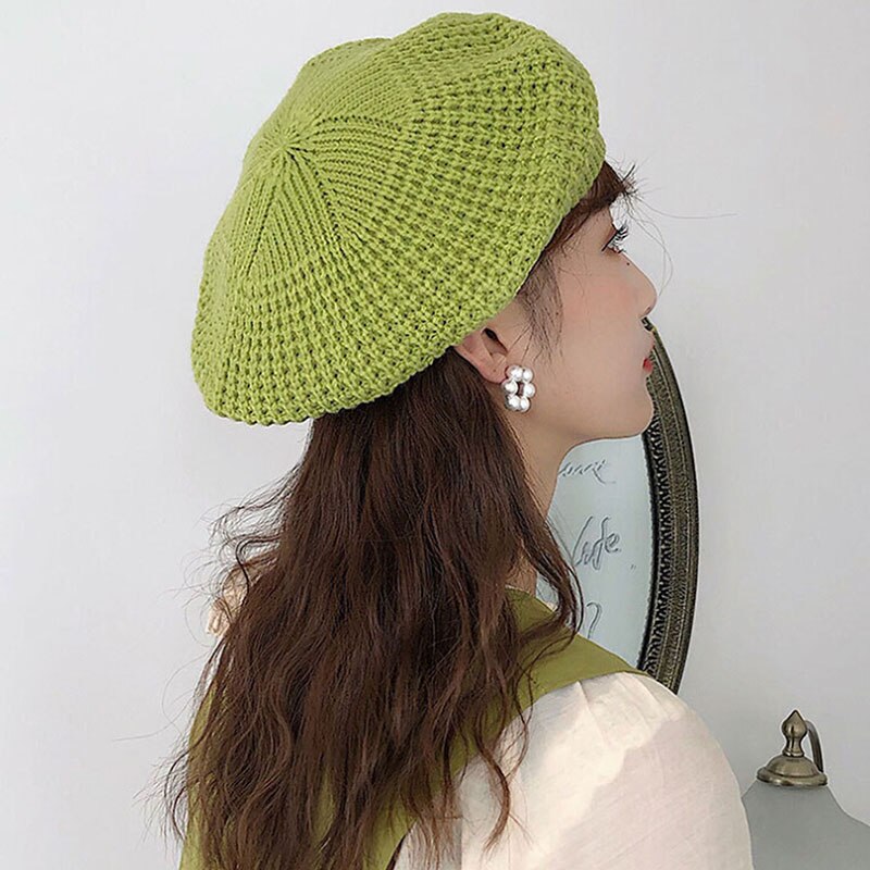 Autumn Winter Knitted Beret Female Japanese Soft S... – Vicedeal