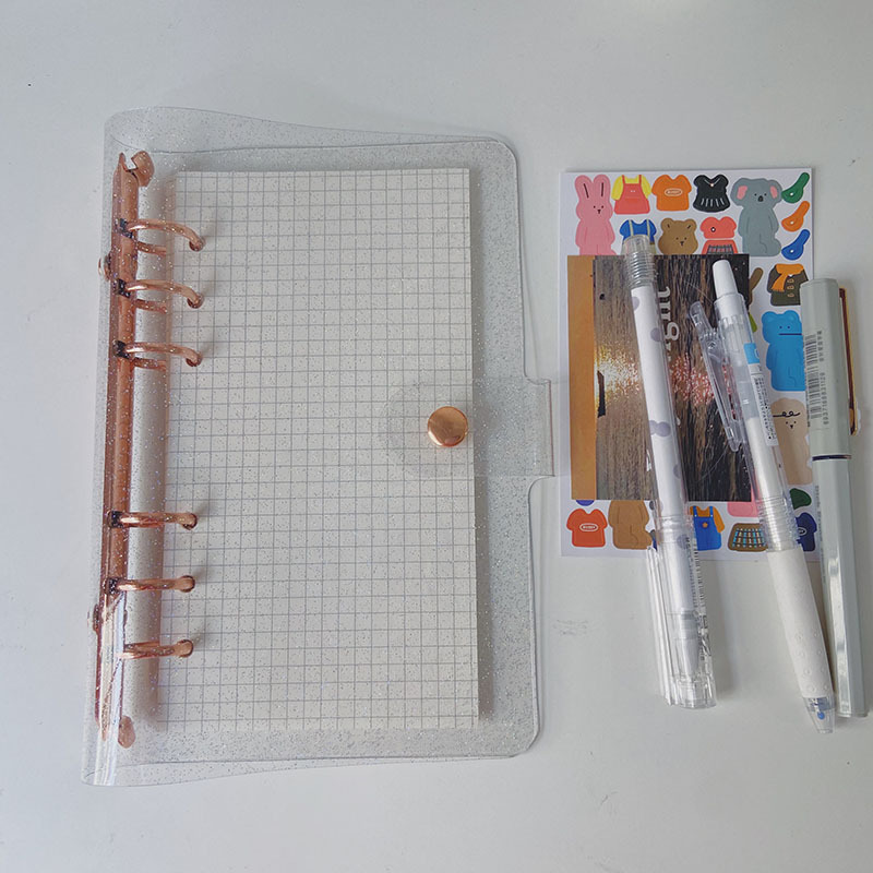 A6/A5 GlitterRose Golden Glittery Bling Binder Not... – Grandado