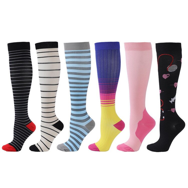 Marathon Stocking 6 Pairs Printed Compression Sock... – Grandado