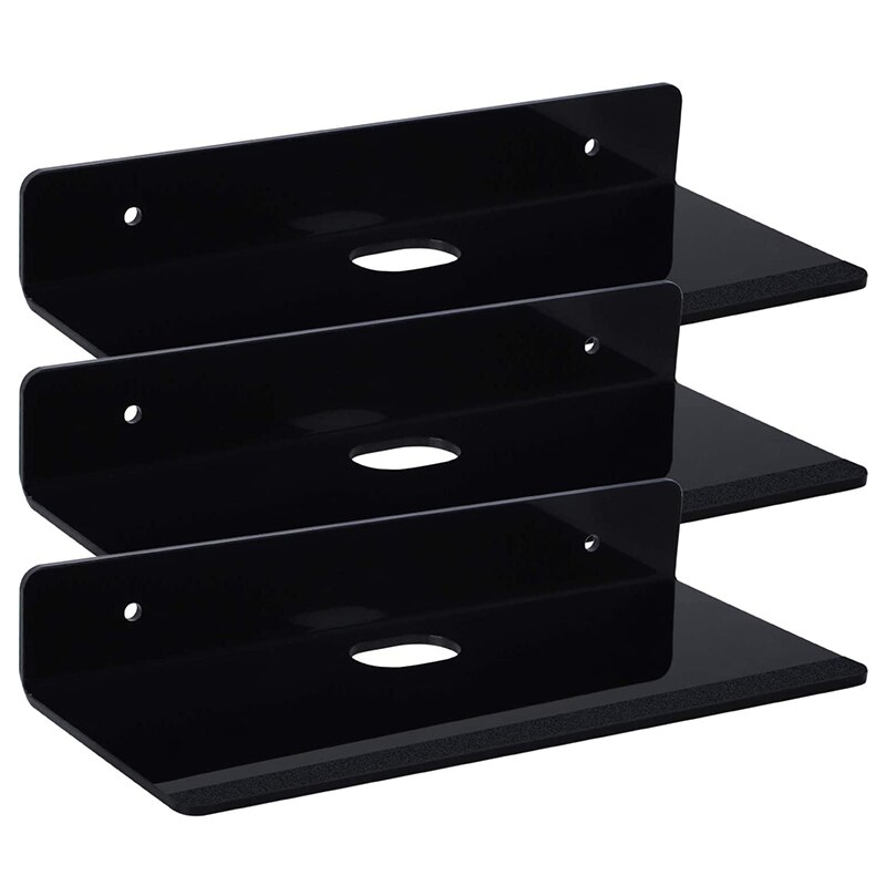 Acrylic Floating Wall Shelves Set of 3, Damage-Fre... – Grandado