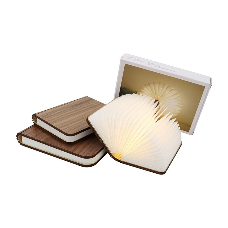 Portable 3 color 3D LED book night light wooden 5V... – Grandado