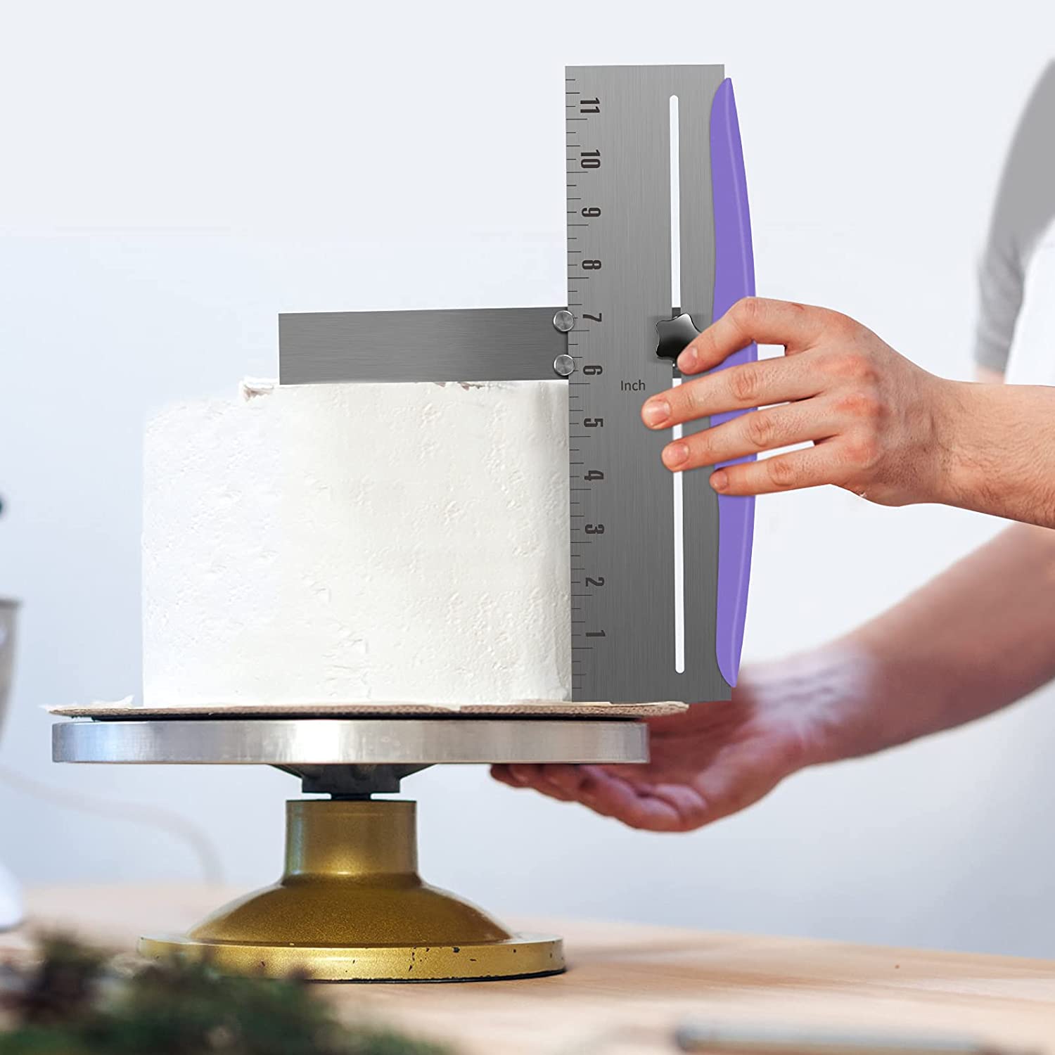 Adjustable Stainless Steel Cake Scraper Metal Cake... – Grandado