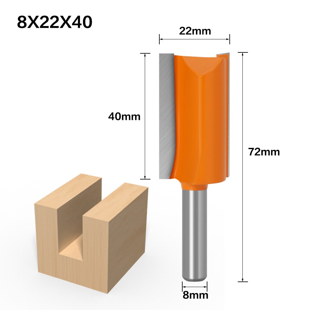 8Mm Schacht Dubbele Fluit Straight Bit Frees Hout ... – Grandado