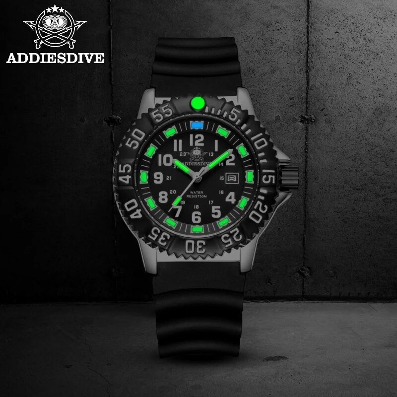 Addies Dive Men Casual Watch Calendar Display 50m ... – Grandado