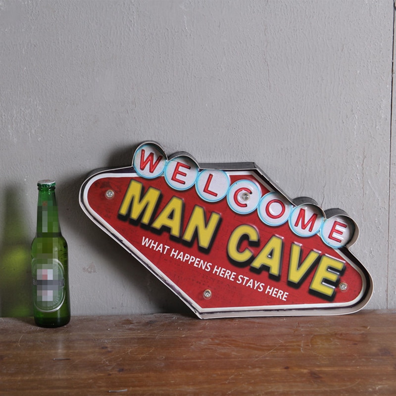 Welcome Man Cave LED Signs Bar Cafe Garage Shoppin... – Grandado