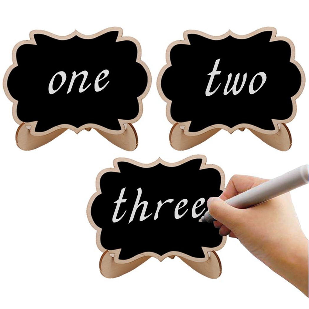 16PCS Mini Tafel Kreative Nachricht Tafel Holz Taf... – Vicedeal