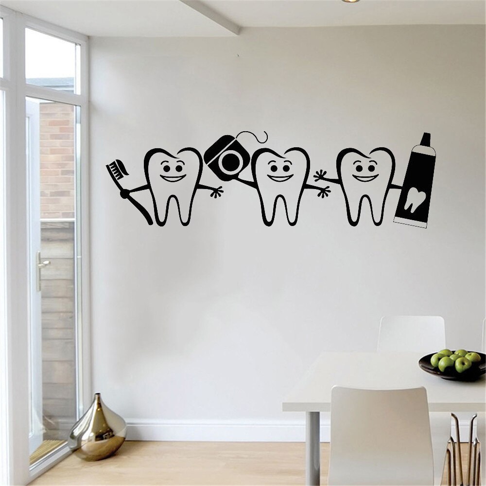 Dental Care Wall Sticker Vinyl Dentist Sign Door W... – Vicedeal