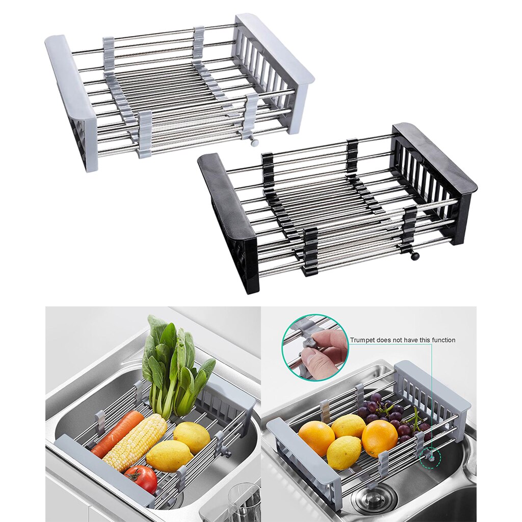Expandable Dish Drying Rack Over the Sink Dish Rac... – Grandado