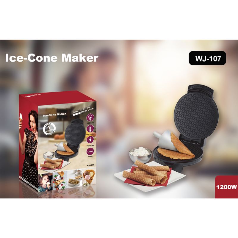 Electric Ice Cream Waffle Cone Maker Bake Machine ... – Vicedeal
