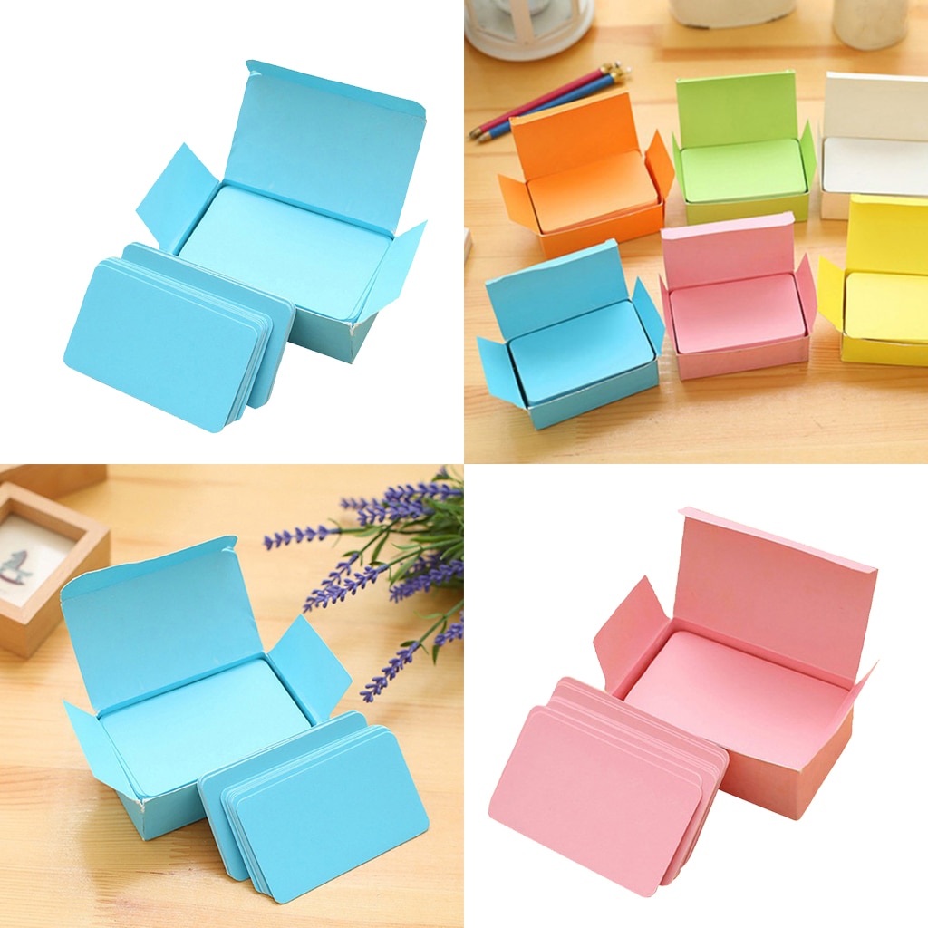 2 Boxes Pink + Blue Paper Blank Index Flash Cards ... – Grandado