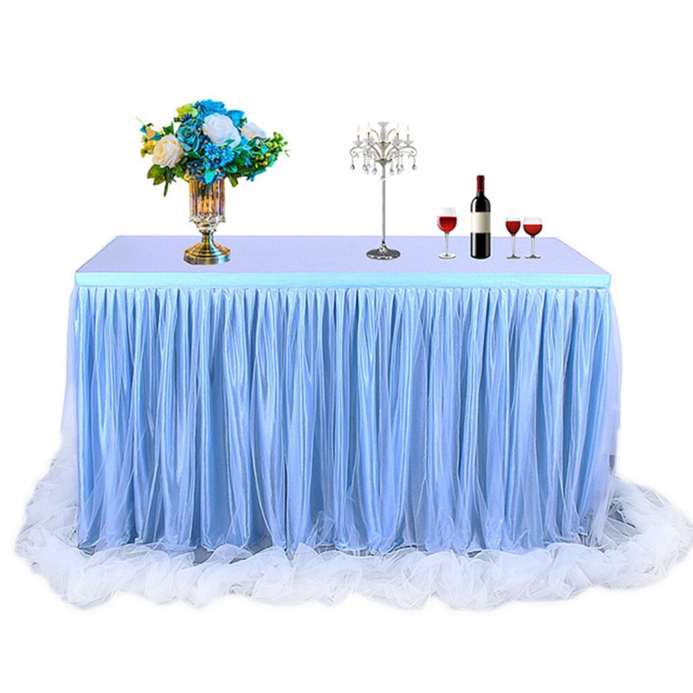 Goo Handmade Tulle Table Skirt Tableware Cloth for... – Vicedeal