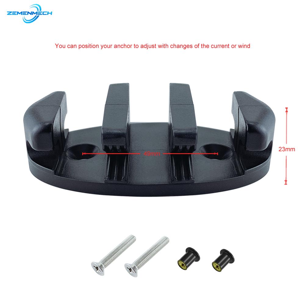 2PCS Black Nylon Rope Clamp Cleat Base Kayaks Cano... – Grandado