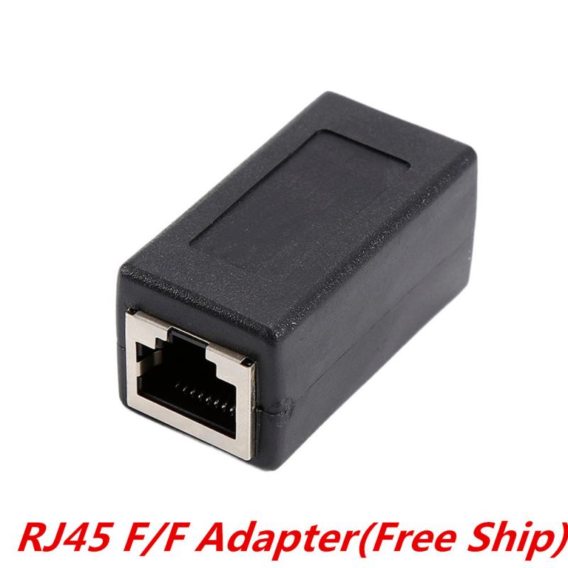 1PC RJ45 Network Dual-Pass Mini Black Network Conn... – Vicedeal