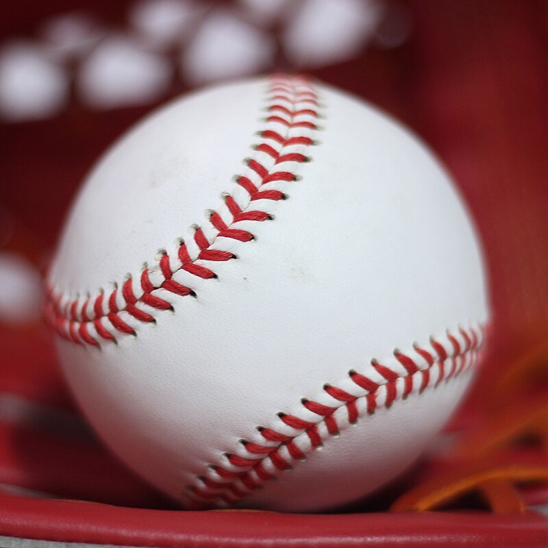 Standard size baseball 30% wool and leather covere... – Grandado