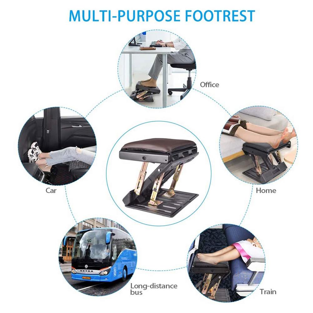 Adjustable Footrest with Removable Soft Pad Adjust... – Vicedeal