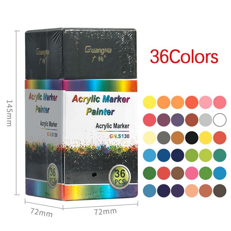 6/12/18/20/24/36 Colors/Set Acrylic Permanent Pain... – Vicedeal