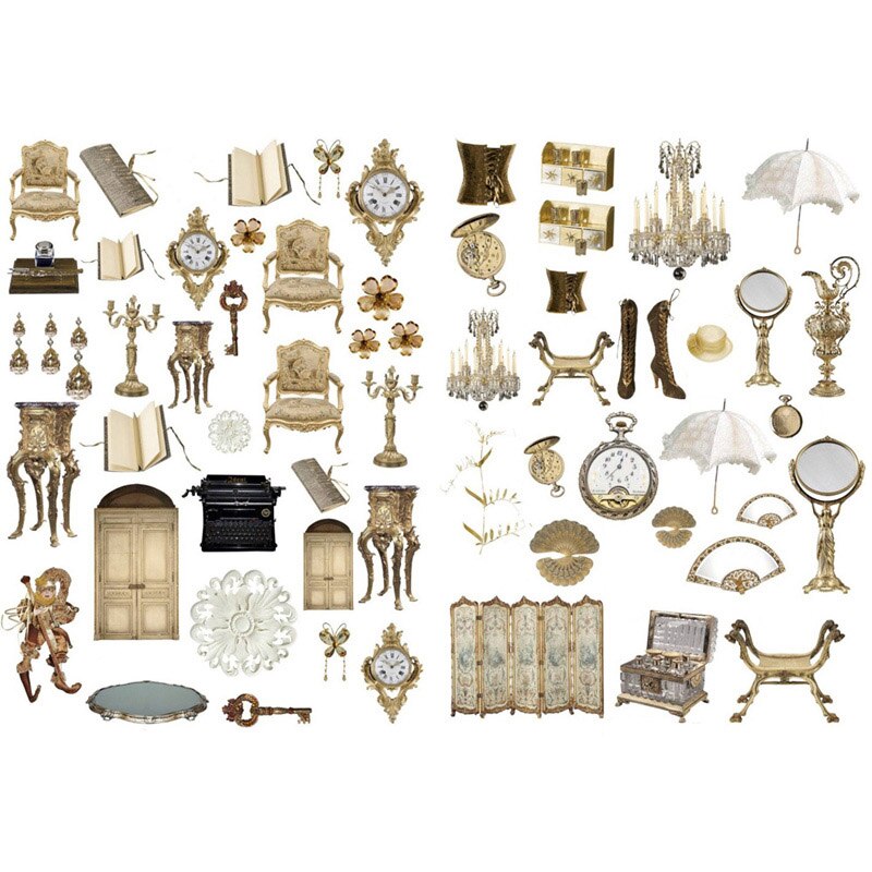 1 PCS Vintage Metal Lock Key Precut Sticker Kawaii... – Vicedeal