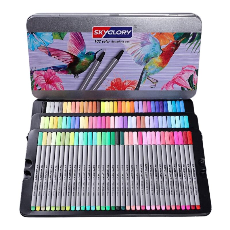 20/24/48/72/102Pcs 0.4Mm Fijne Tip Punt Tekenpen S... – Grandado