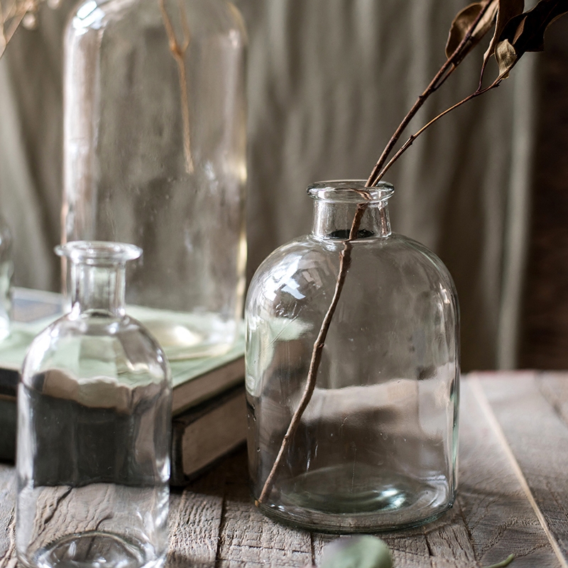 Fine Mouth Glass Storage Bottle Minimalist Scandin... – Grandado