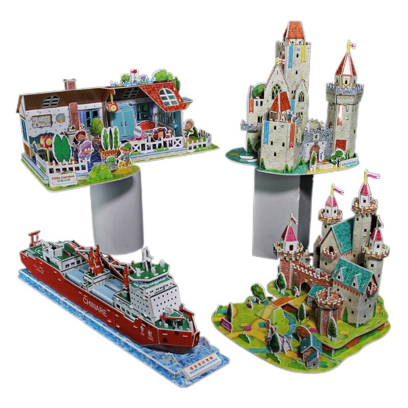 Paper-made DIY 3D Dimensional Jigsaw Puzzle Castle... – Vicedeal