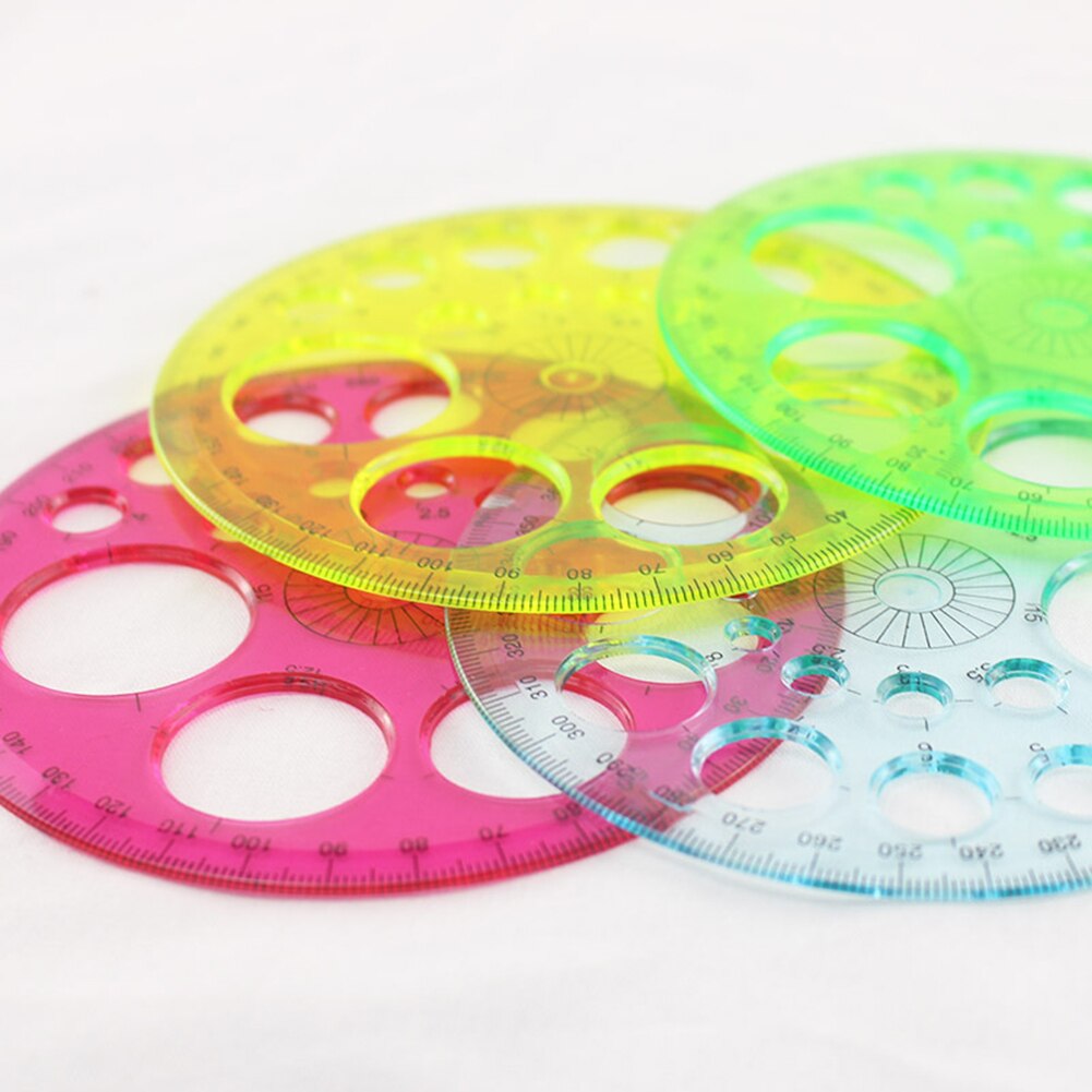 School Drafting Drawing Tool Round Ruler Template ... – Vicedeal