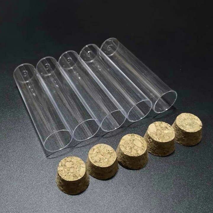 30 stks/partij 25x95mm Vlakke Bodem Plastic Reagee... – Vicedeal