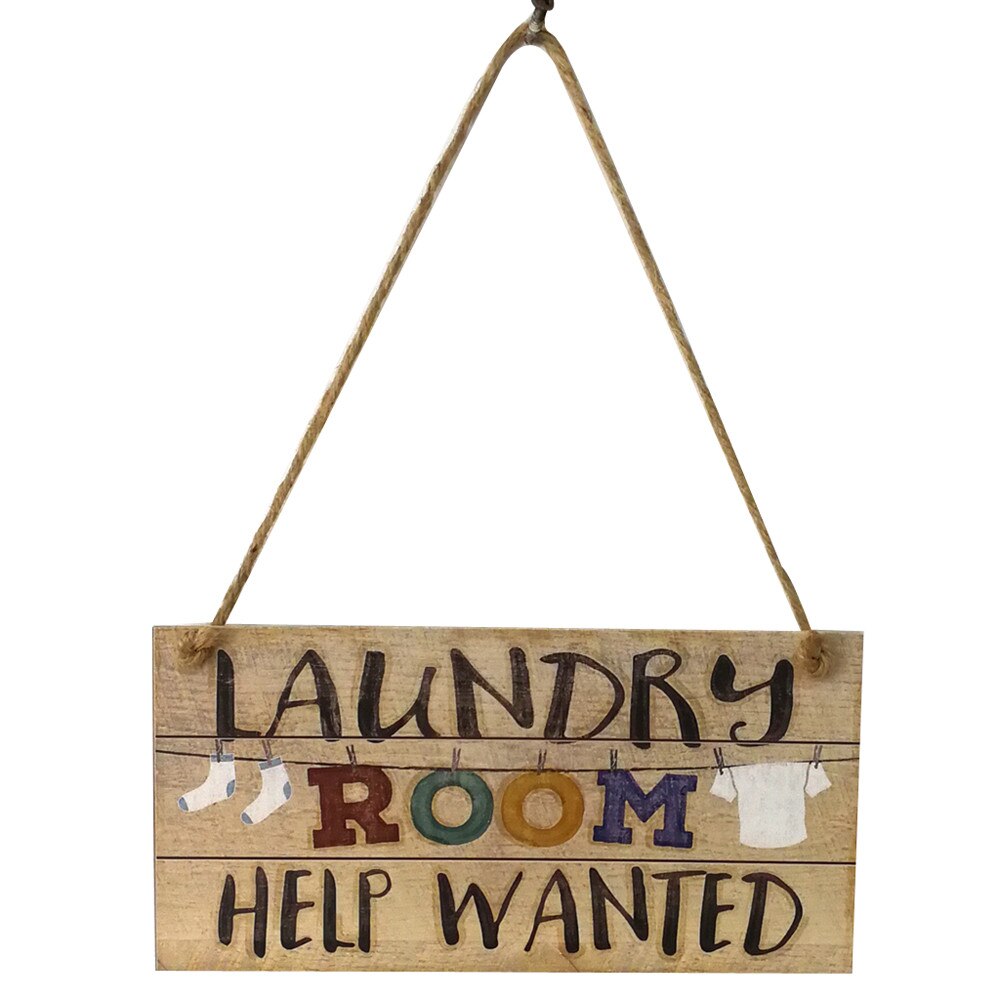 Wooden Laundry Room Wall Door Hanging Sign Plaque ... – Grandado