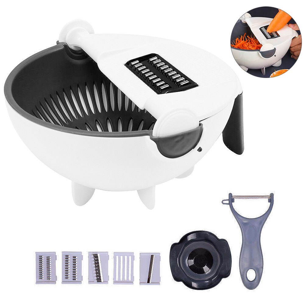 Magic Multifunctional Rotate Vegetable Cutter Drai... – Grandado