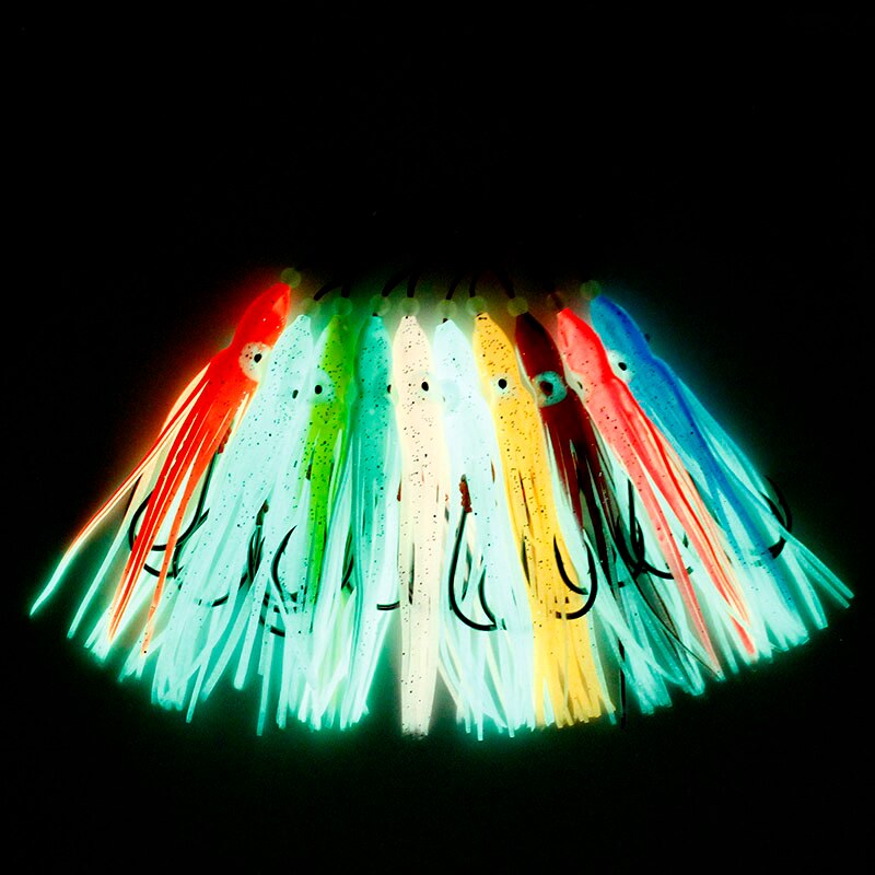 Inchiku Luminous Squid Skirt Double Hooks Soft Lur... – Grandado