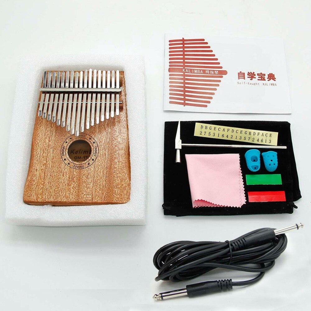 17 Keys EQ kalimba Mahogany Thumb Piano Link Speak... – Grandado