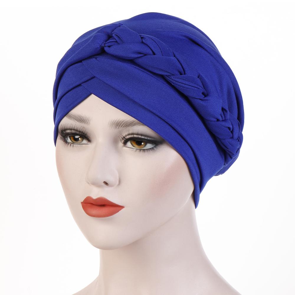 stretchy braid turban hijab muslim under hijab cap... – Grandado